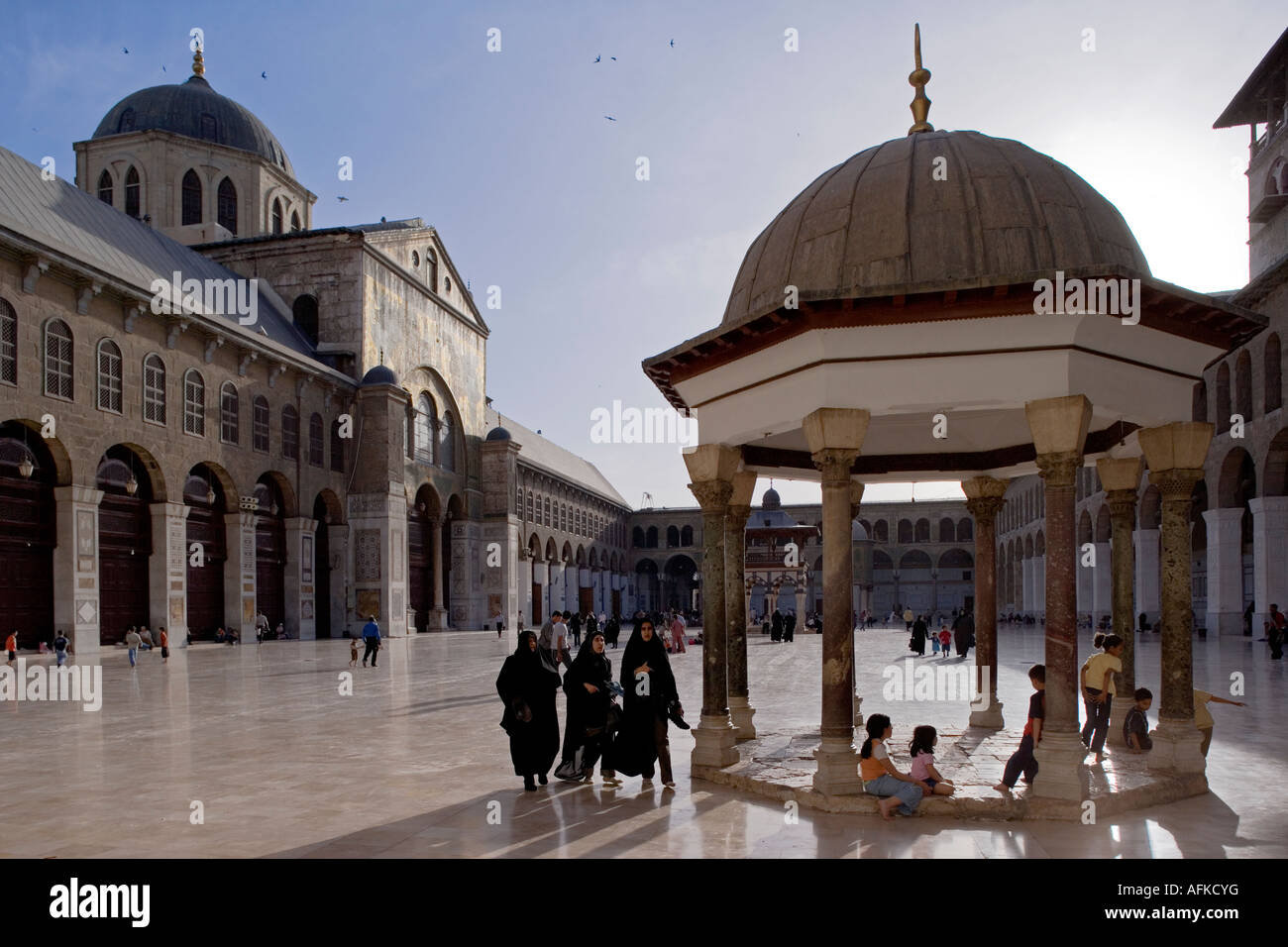 The Dome of the Clocks in the Umayyad Mosque, Damascus, Syria Stock ...