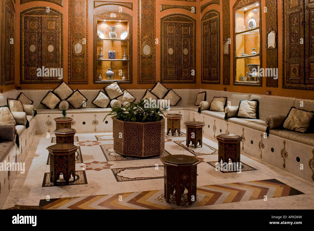 Interior of Al Khawali, a restaurant in one of the beautiful ...