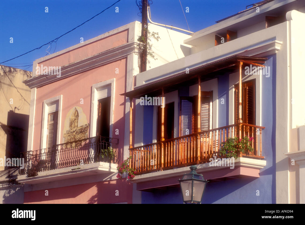 Colorful buildings in Old San Juan Puerto Rico Caribbean Stock Photo ...