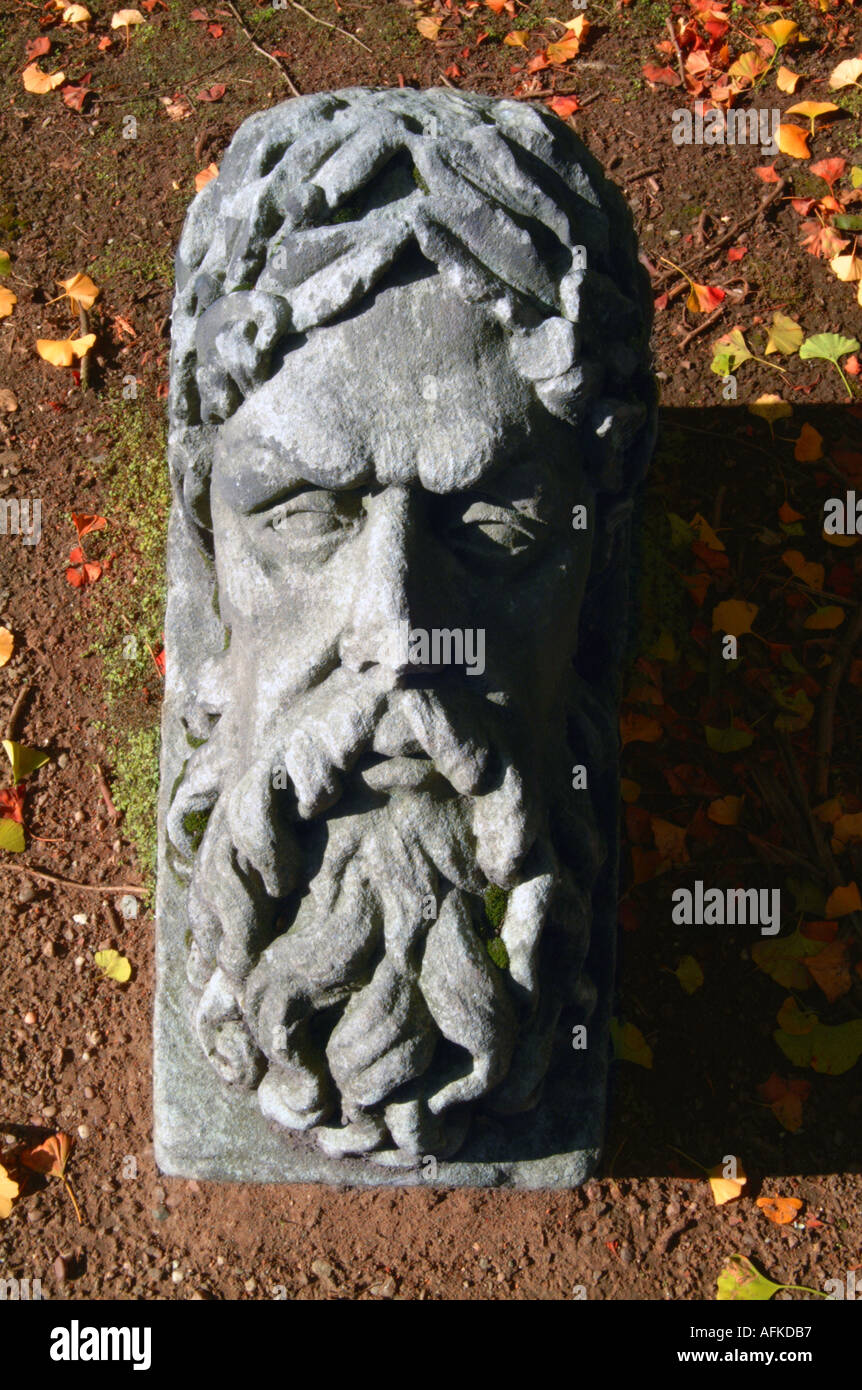 carved stone head Stock Photo - Alamy