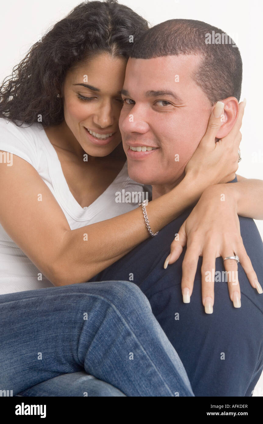 Young man carrying fiancee Stock Photo - Alamy