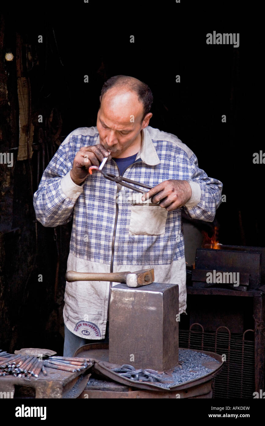 One of the many metal workshops in the Armenian Quarter, Aleppo, Syria ...