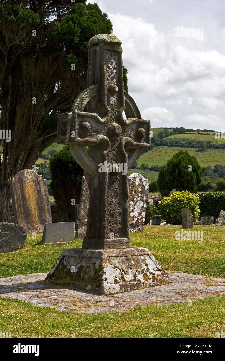 Celtic High Cross at Ahenny, County Tipperary, Ireland Stock Photo - Alamy