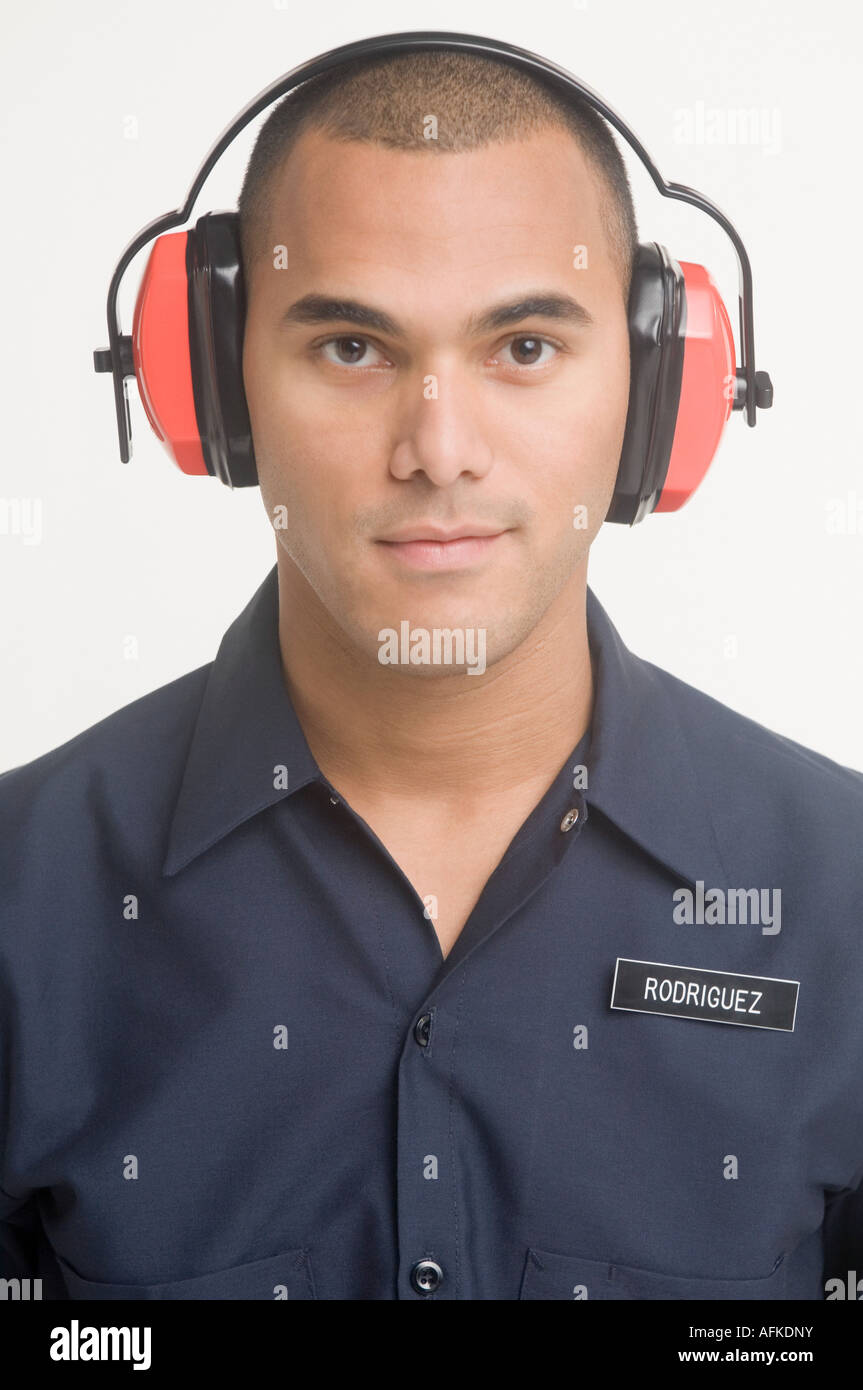 Portrait of airport ground traffic controller Stock Photo - Alamy