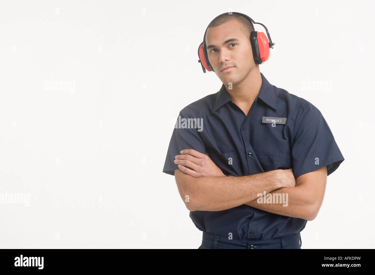 Portrait of airport ground traffic controller Stock Photo - Alamy