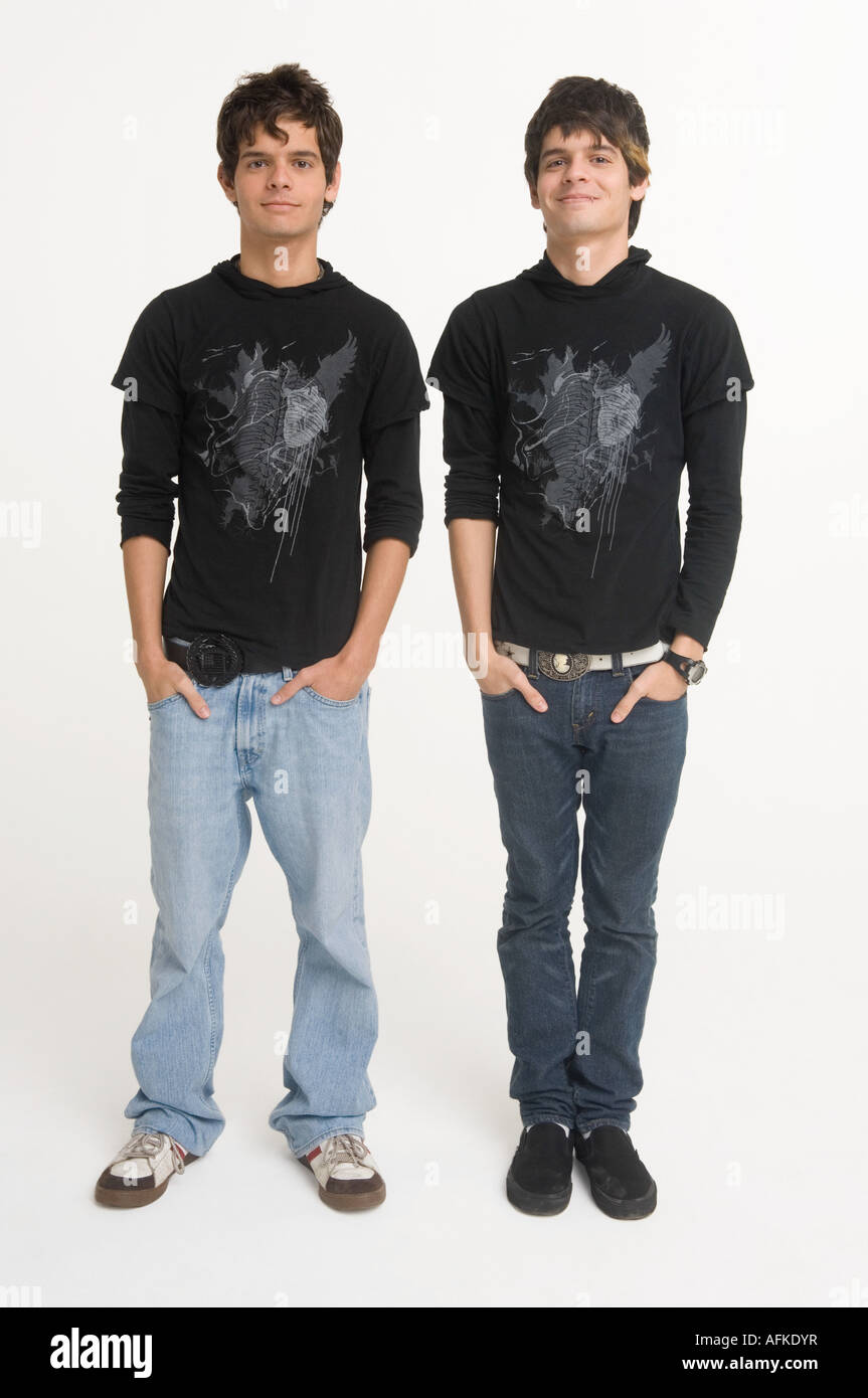 Portrait of twins Stock Photo - Alamy