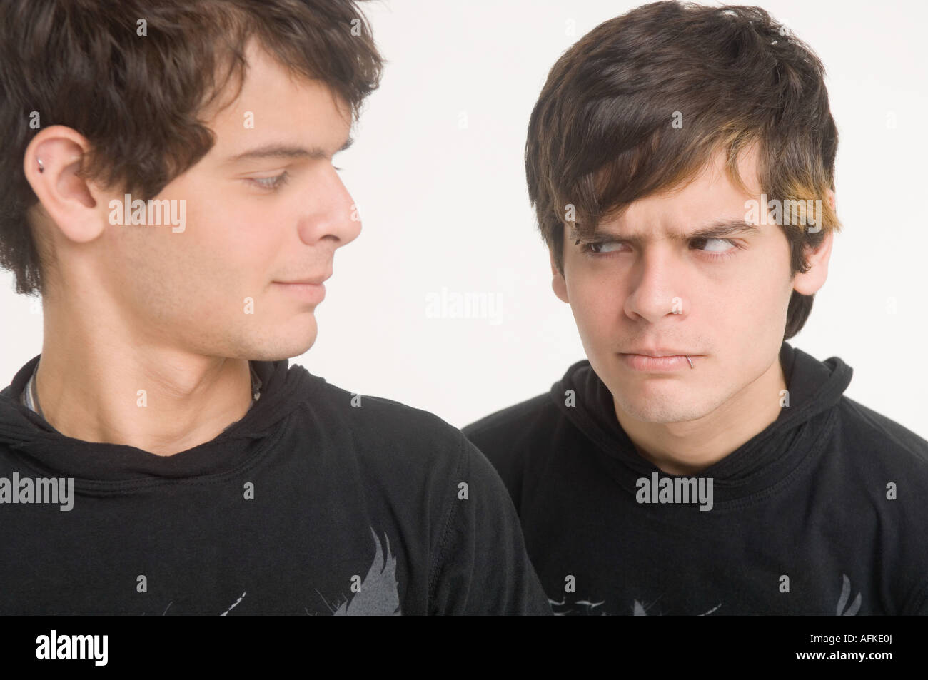 Portrait of twins Stock Photo - Alamy