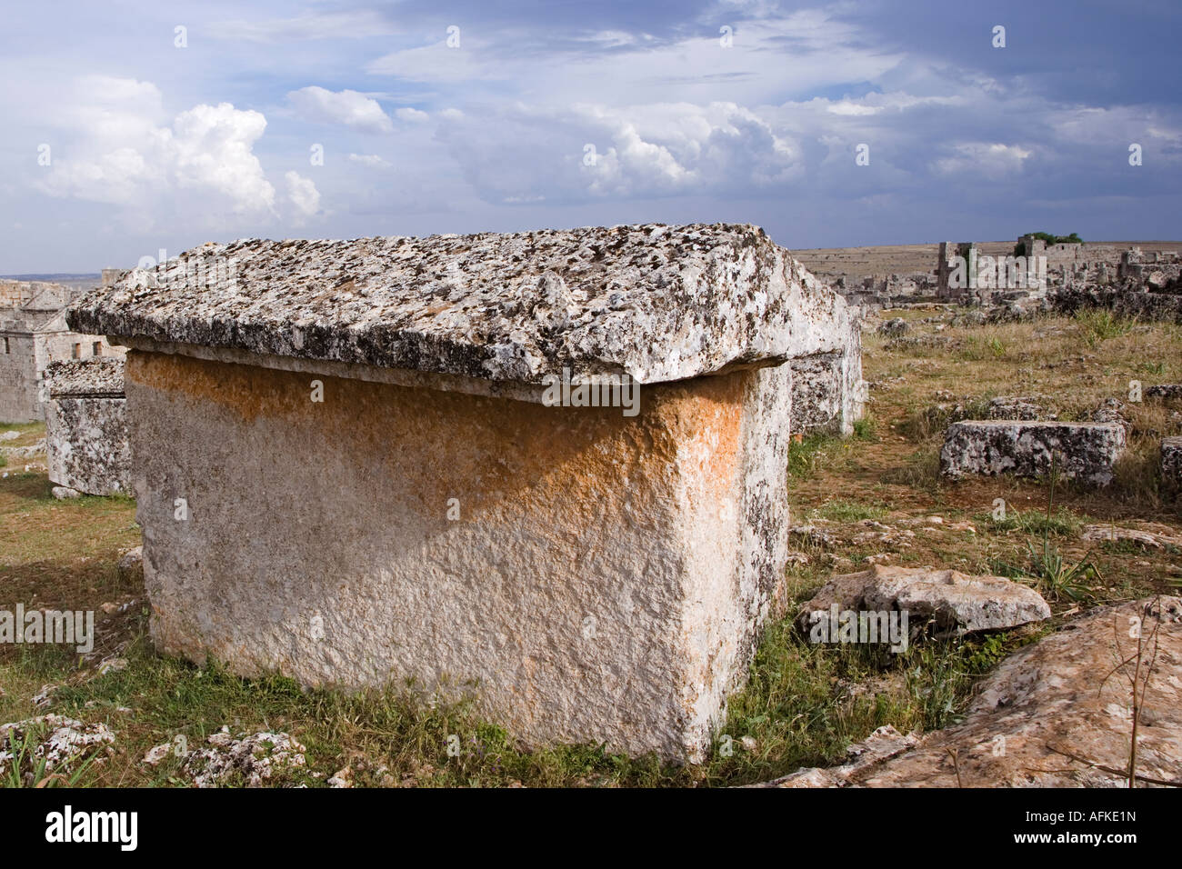 The "Dead City" of Serjilla, one of several Byzantine towns whose ...
