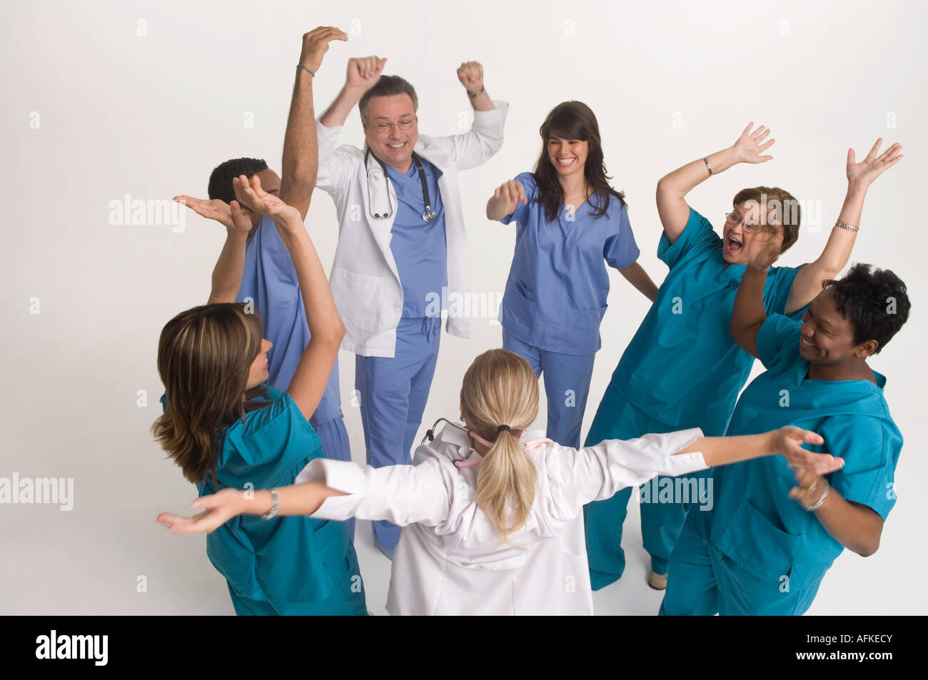 Cheering nurses hi-res stock photography and images - Alamy