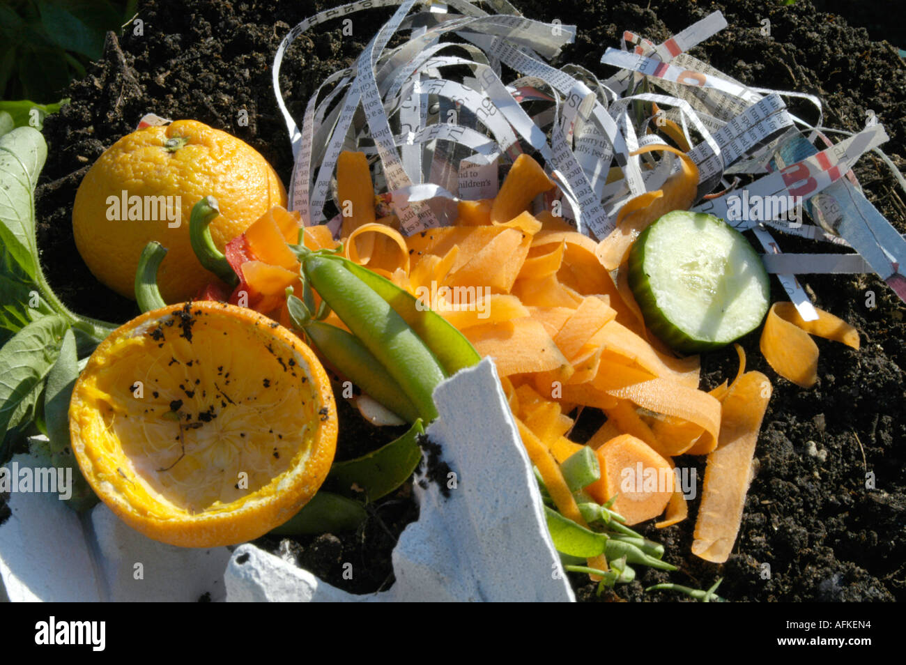 Kitchen waste for making compost Stock Photo - Alamy