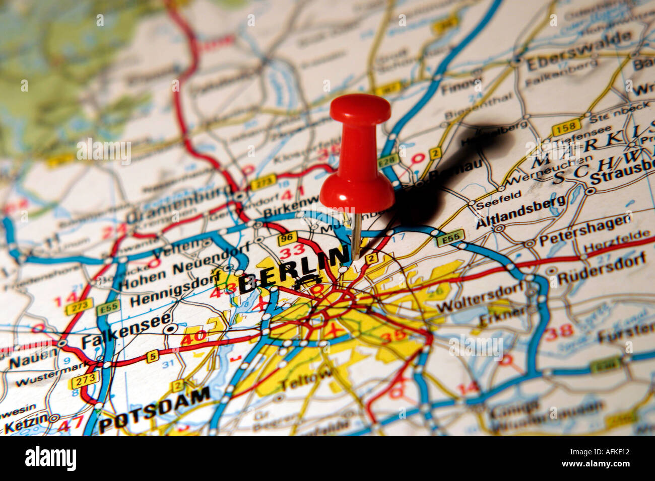 Berlin map hi-res stock photography and images - Alamy