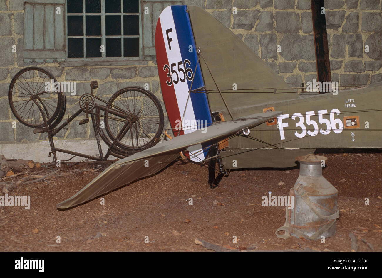 The tailplanes of a Royal Aircraft Factory RE8 reconnaissance biplane ...