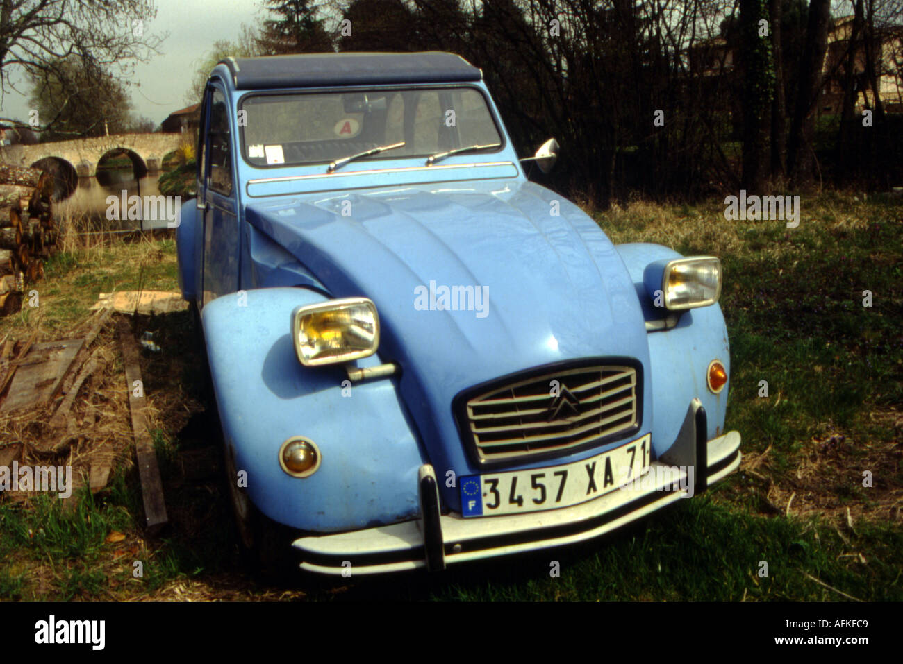 french classic car citroen 2hp countryside france Stock Photo - Alamy