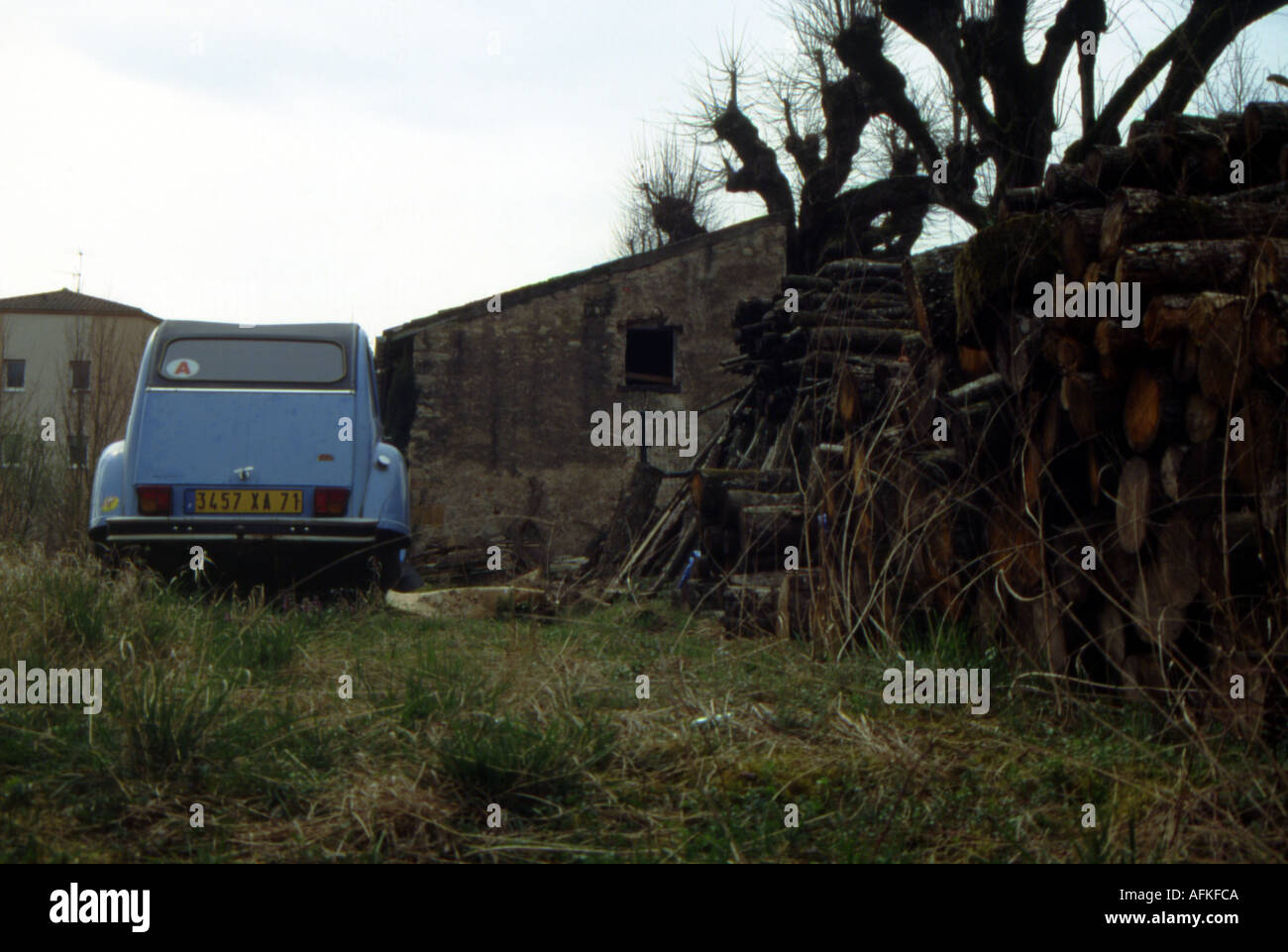 french classic car citroen 2hp countryside france Stock Photo - Alamy