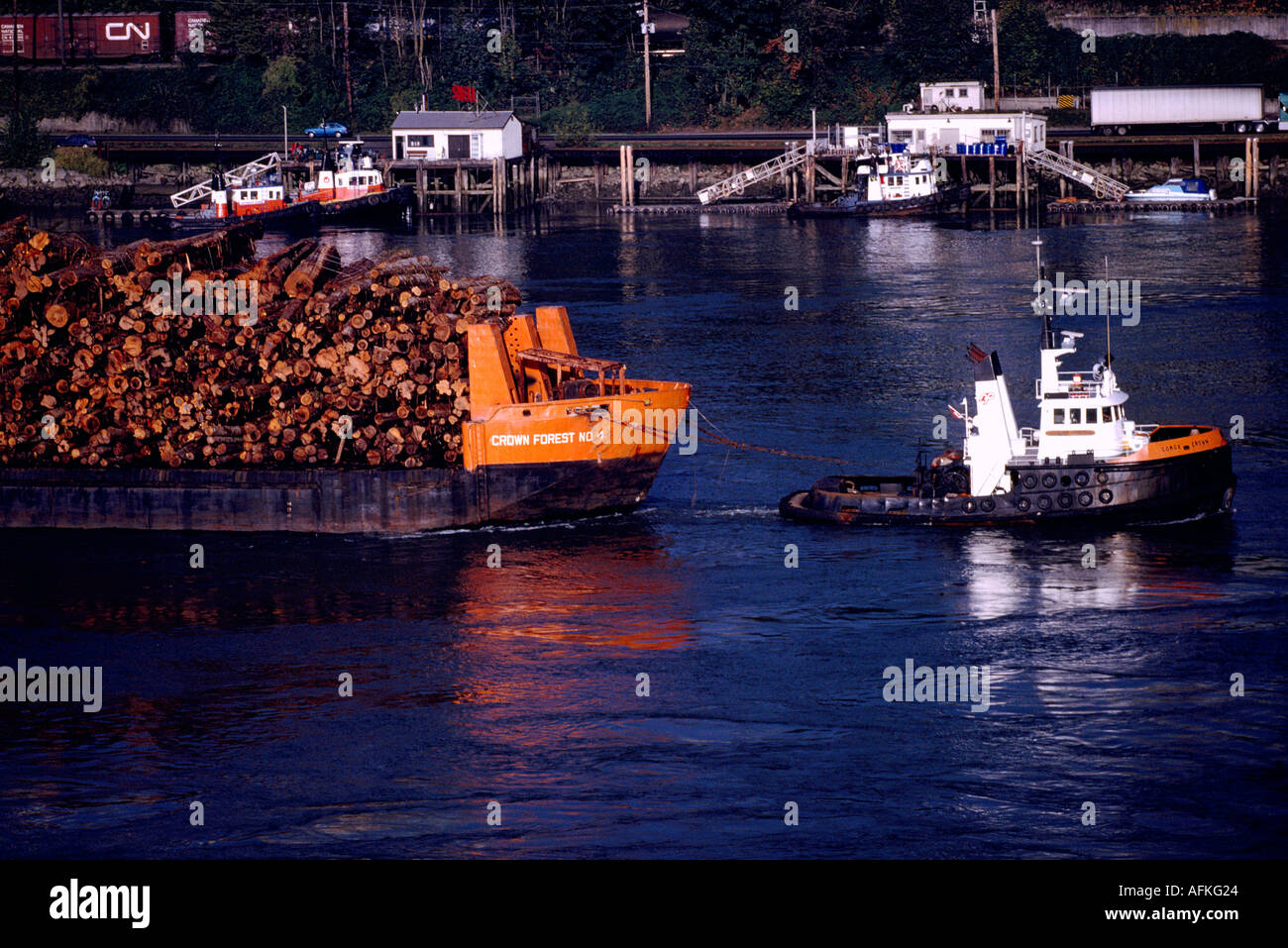 Towing A Barge Stock Photos & Towing A Barge Stock Images - Alamy