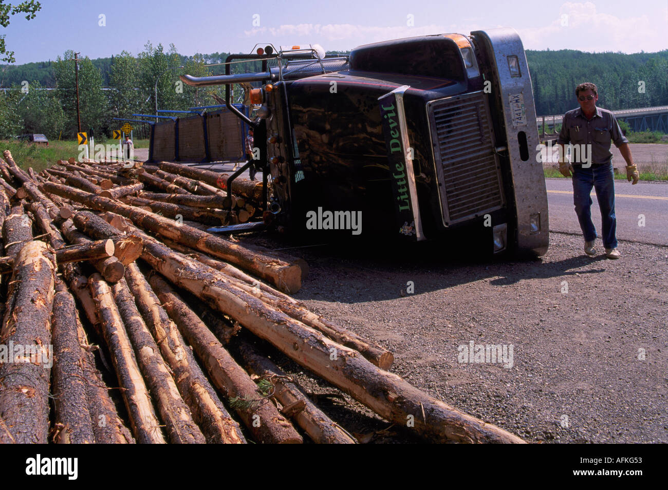 Logging accident hi-res stock photography and images - Alamy