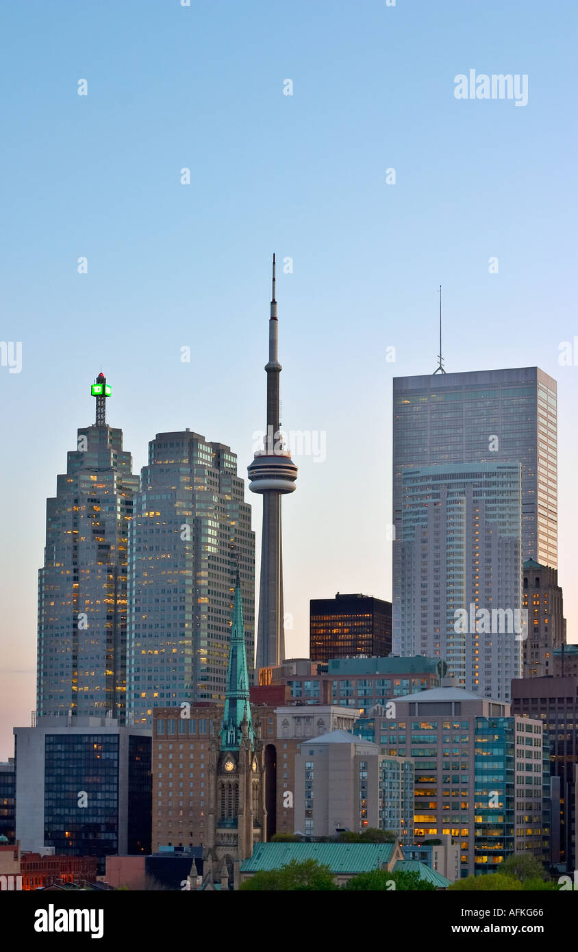 Downtown Toronto at dusk Stock Photo - Alamy