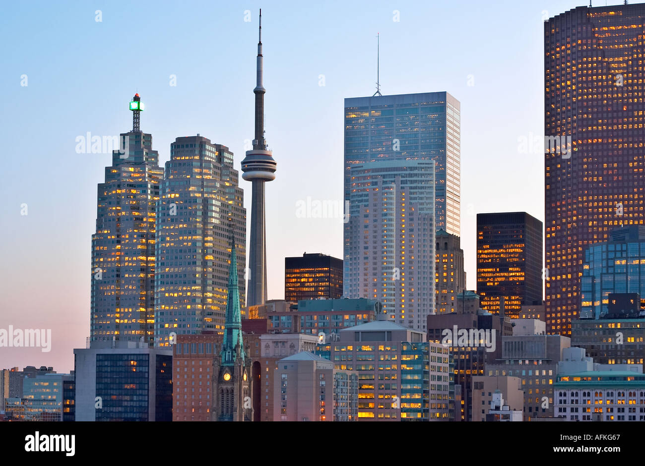 Downtown Toronto at dusk Stock Photo - Alamy