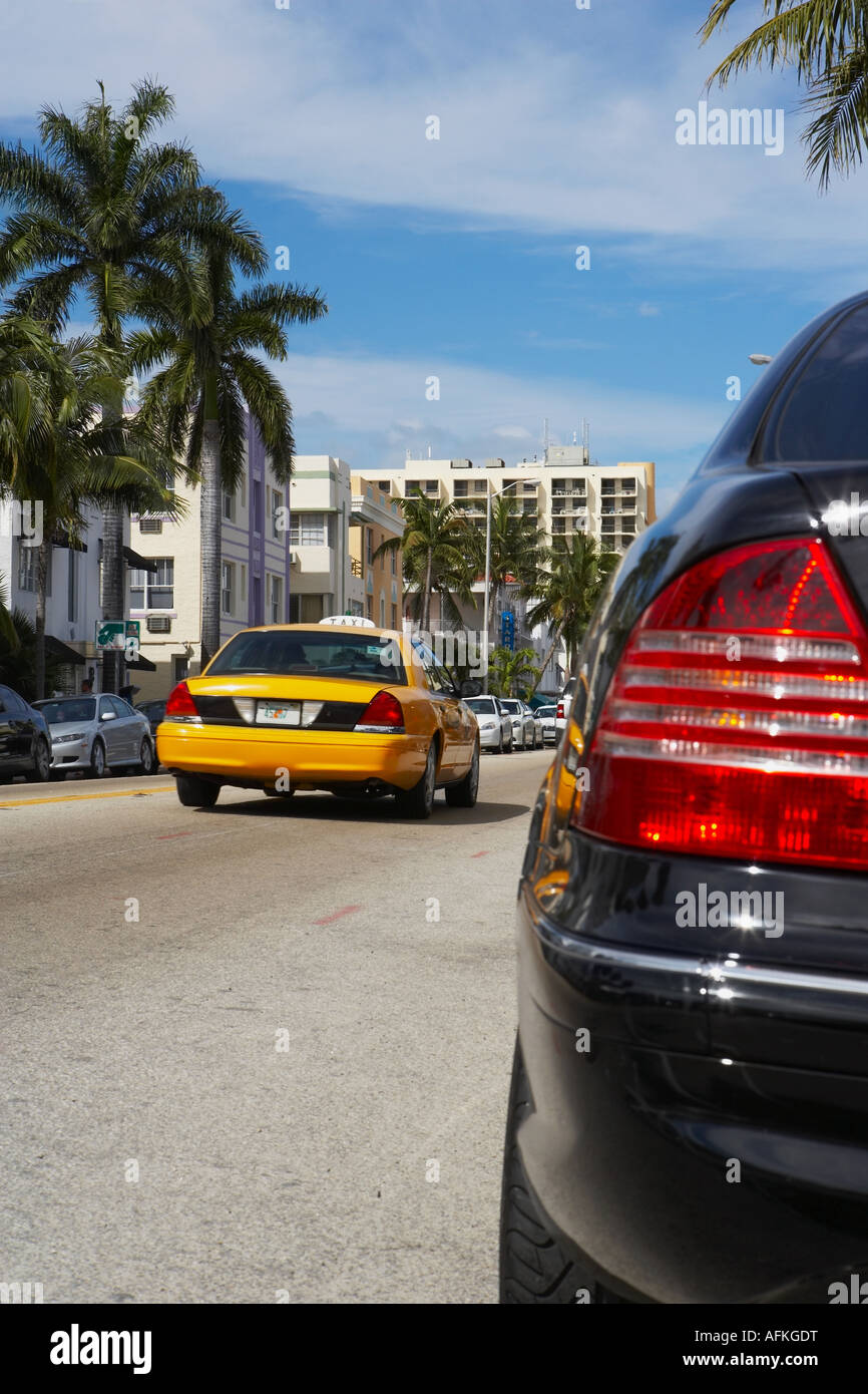 Cars on the road, South Beach, Miami Beach, Miami, Florida, USA Stock ...