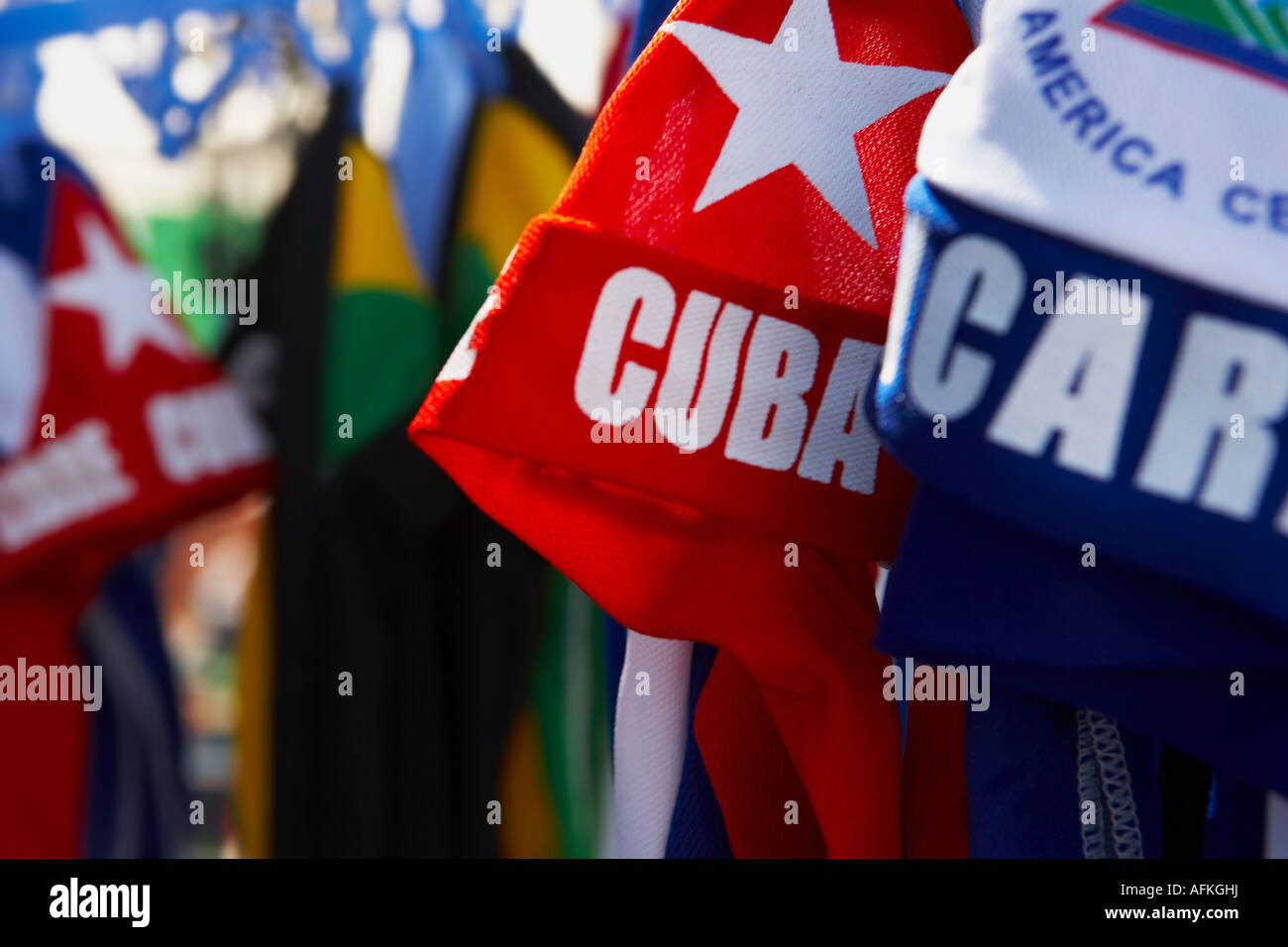 Close-up of Latin American hats made from flags Stock Photo - Alamy