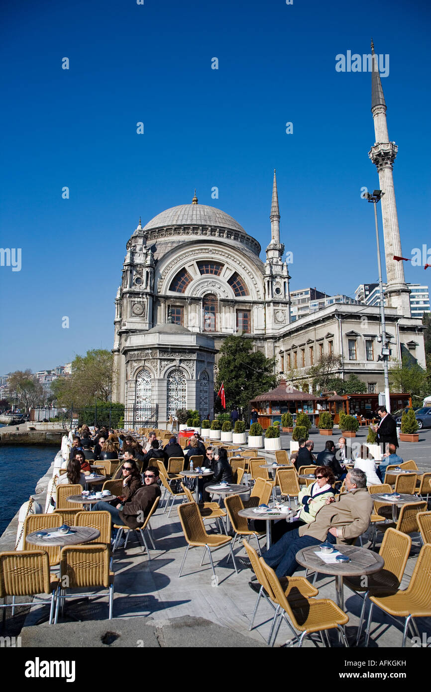 A waterside cafe on the Bosphorus, Istanbul, Turkey Stock Photo - Alamy