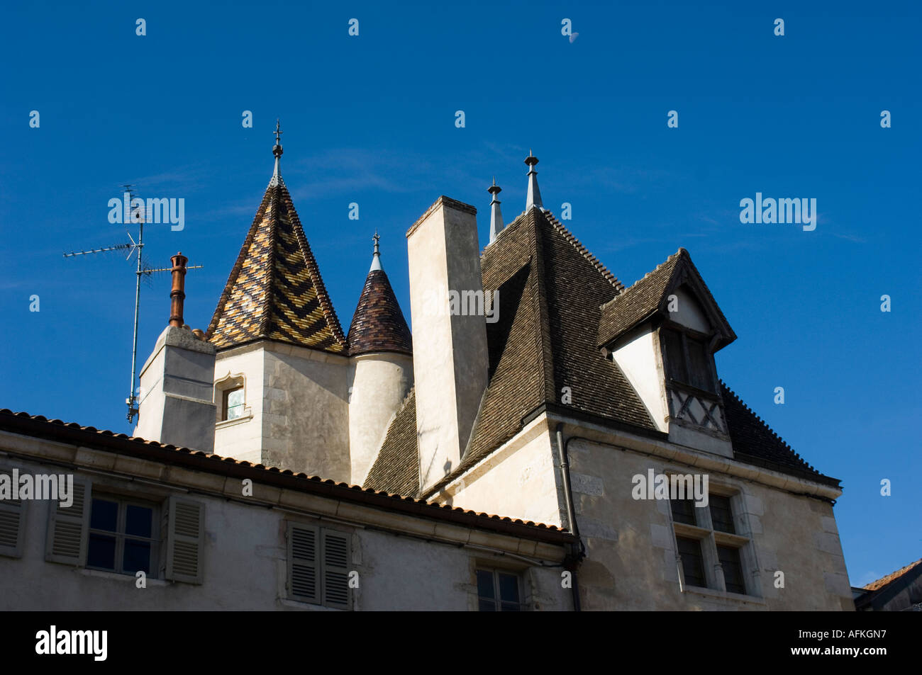 Traditional Burgundy architecture in Beaune, France Stock Photo - Alamy