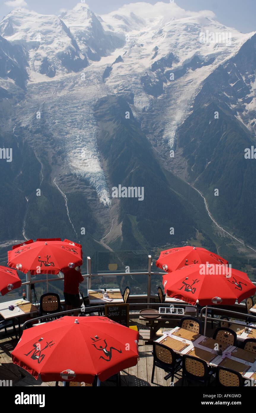Mont Blanc from the Brevent above Chamonix, Haute Savoie, France Stock ...