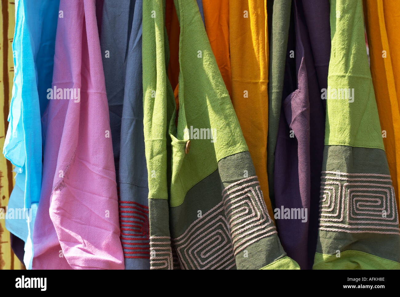 Colorful fabrics close-up Stock Photo - Alamy