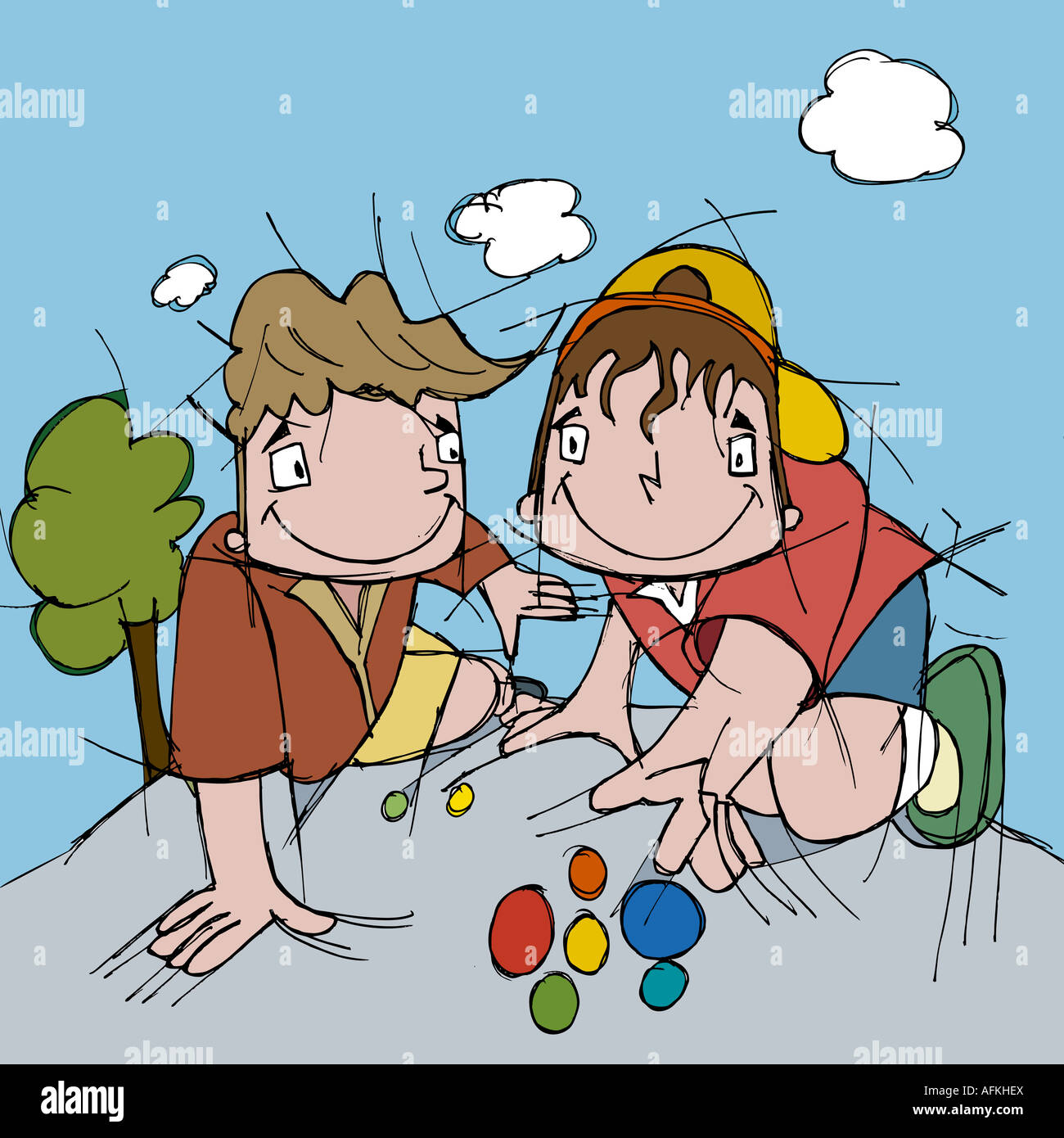 Boy playing with marbles hi-res stock photography and images - Alamy