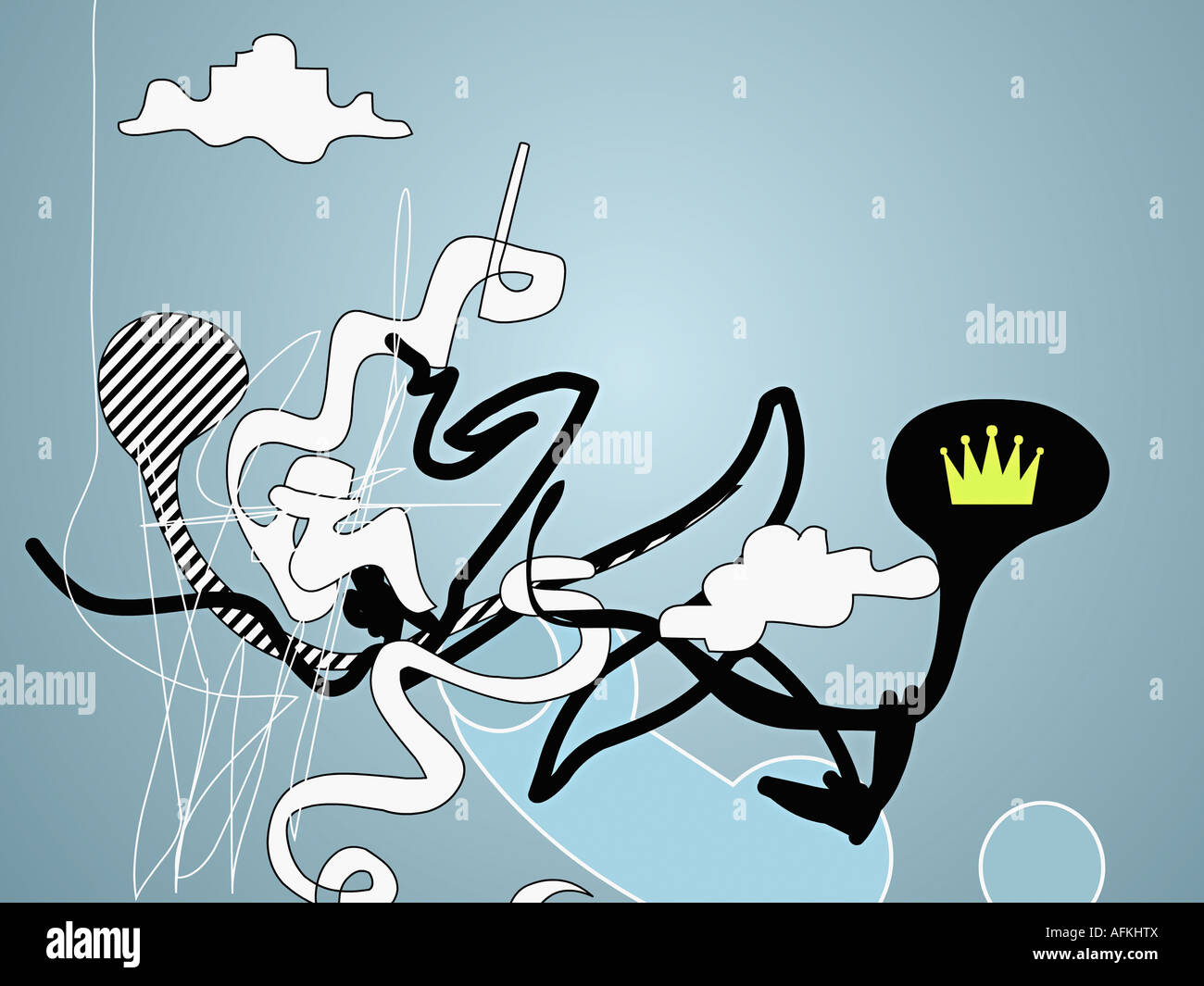 Snakes against a turquoise background Stock Photo - Alamy