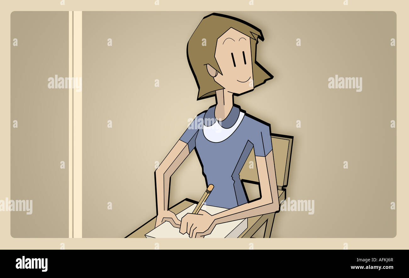 Writing a book cartoon hi-res stock photography and images - Alamy