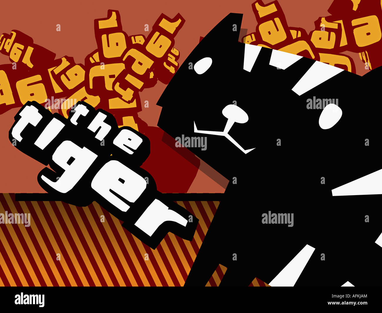 Tiger graphics hi-res stock photography and images - Alamy