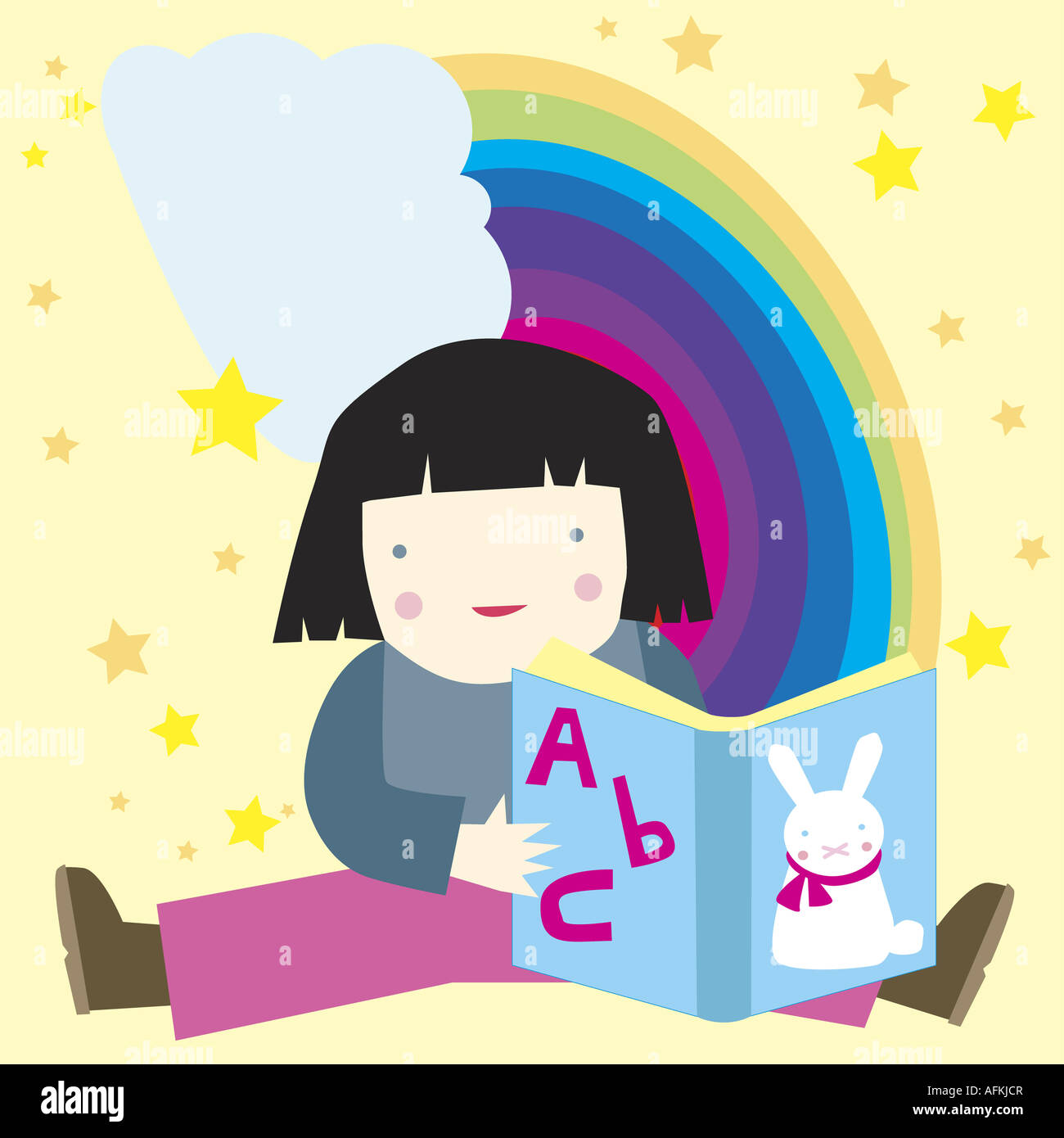 Girl holding a book Stock Photo - Alamy