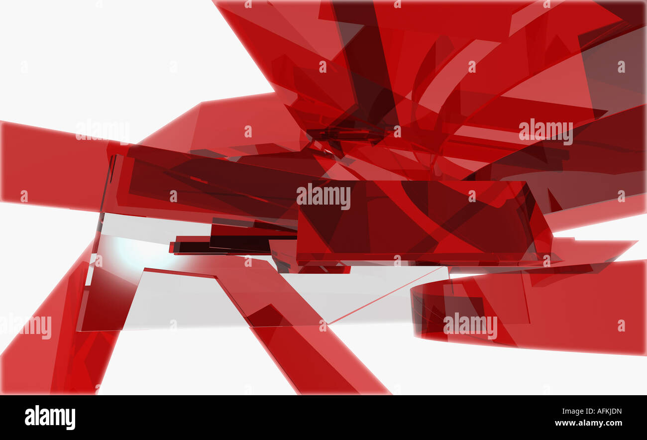 Red abstract pattern on a white background Stock Photo - Alamy