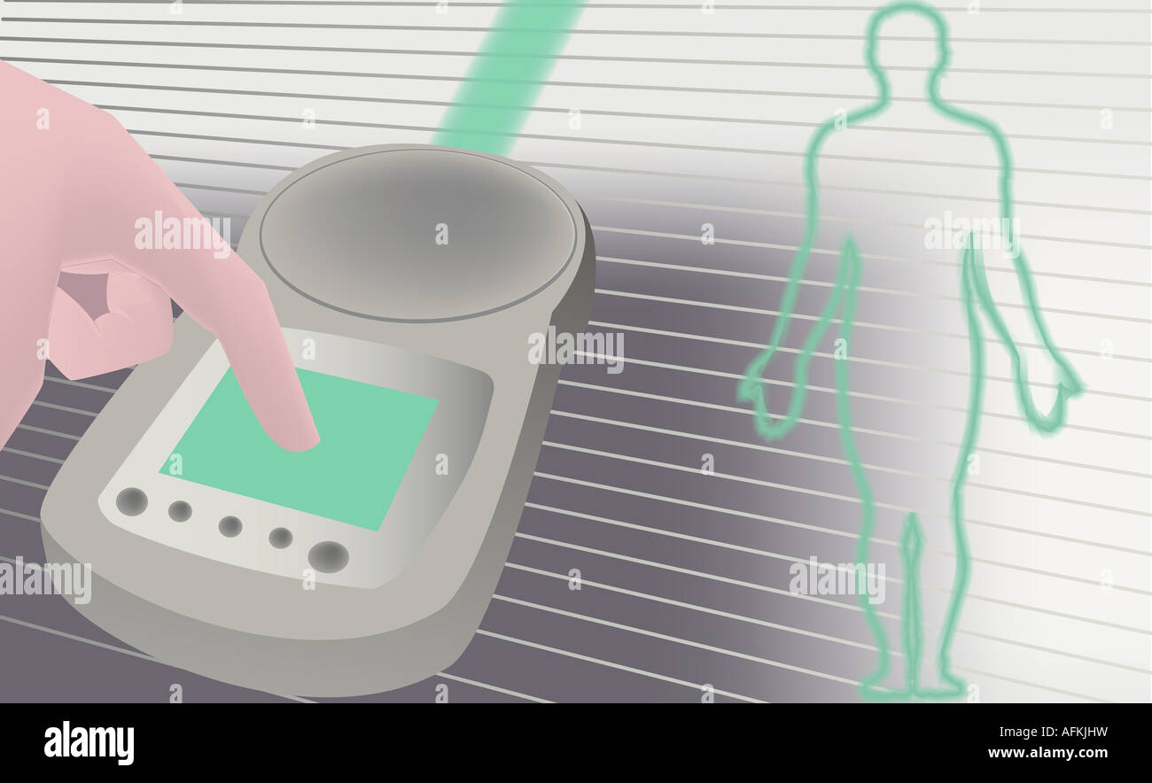 Person s hand on a control panel Stock Photo - Alamy