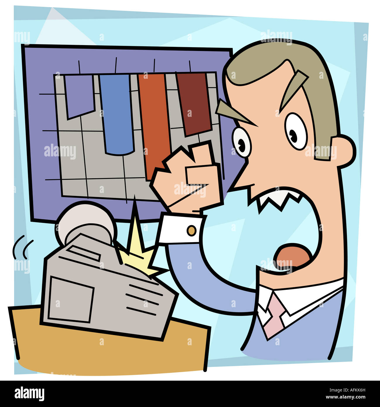 Hitting is not allowed cartoon hi-res stock photography and images - Alamy