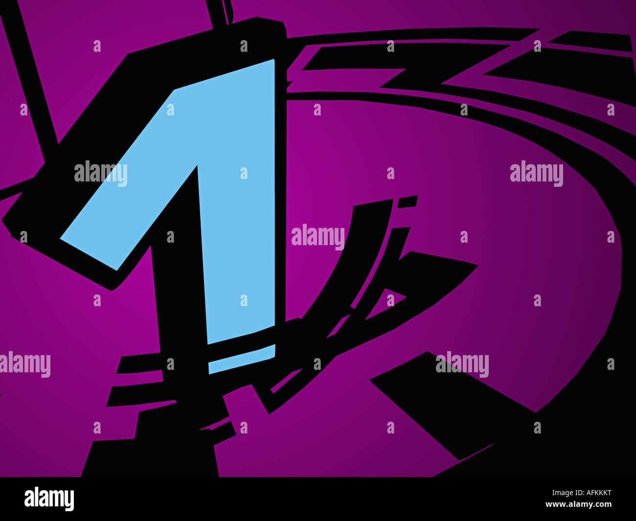 Number 1 on a purple background Stock Photo - Alamy