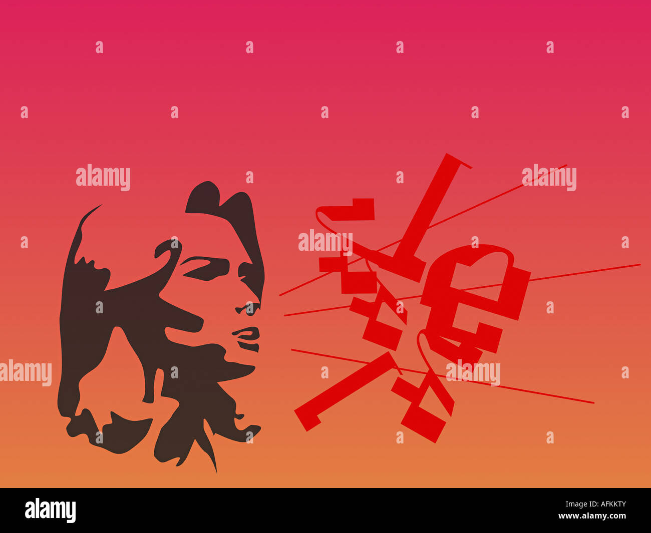 Sound waves emitting from a woman s mouth Stock Photo - Alamy