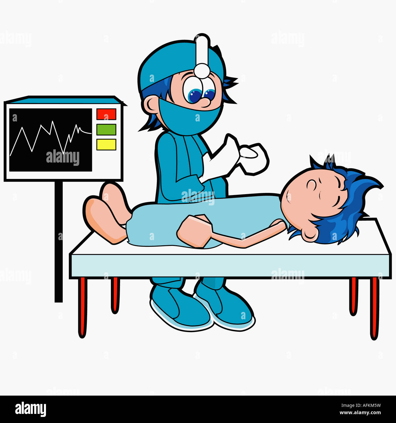 Surgeon with a patient in an operating room Stock Photo - Alamy