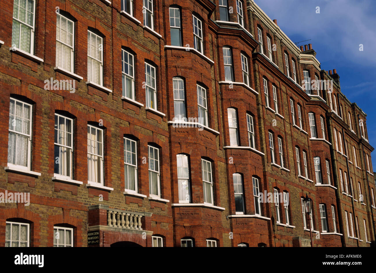 Windows on an apartment building, Chelsea, London, England, UK Stock ...