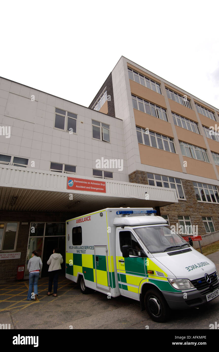 Accident and emergency department and ambulance Bronglais hospital ...