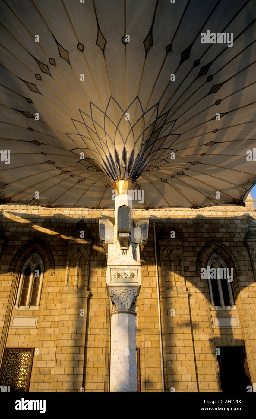 Intricate patterned roof and exterior of the Al-Hussein Mosque, Cairo ...