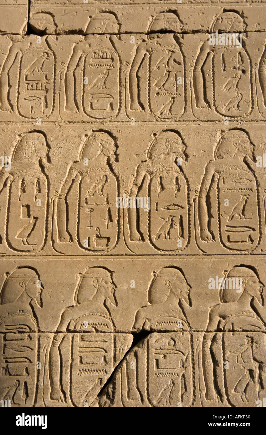 Bas-relief in the Karnak Temple Complex at Luxor, Egypt Stock Photo - Alamy
