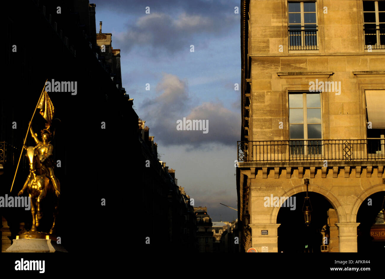 Joan of Arc statue on the Place des Pyramides, Paris, France Stock ...