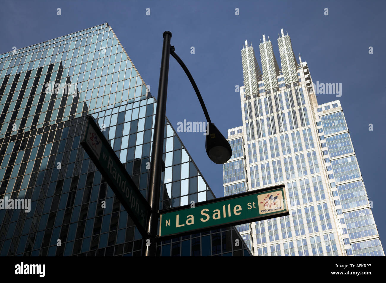 Skyscrapers on La Salle Chicago Stock Photo - Alamy