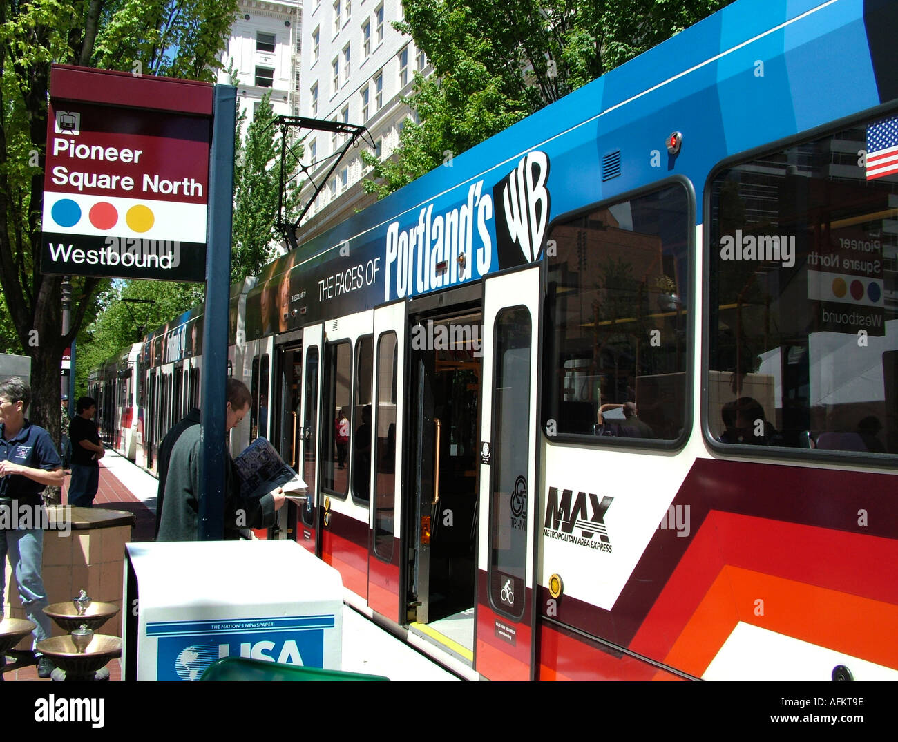 Portland MAX tram streetcar light rail system City of Portland Oregon ...