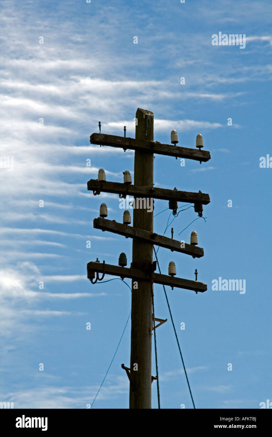 Old wood pylon hi-res stock photography and images - Alamy