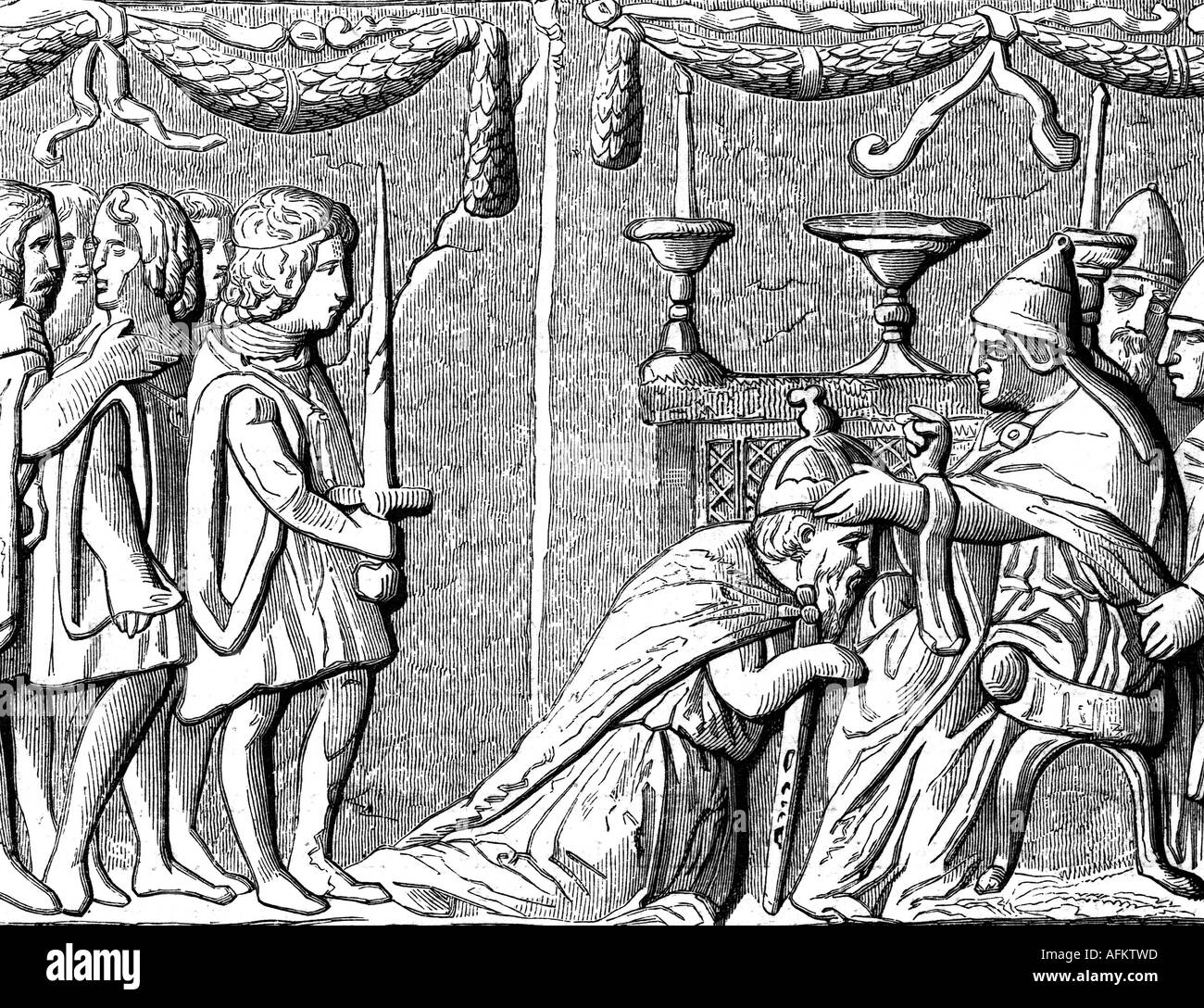 Sigismund, 15.2.1368 - 9.12.1437, Holy Roman Emperor, coronation by ...