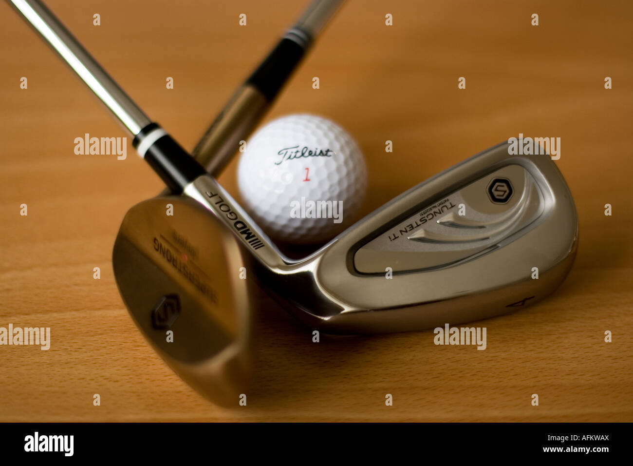 Golf Clubs and Golf Ball Stock Photo - Alamy