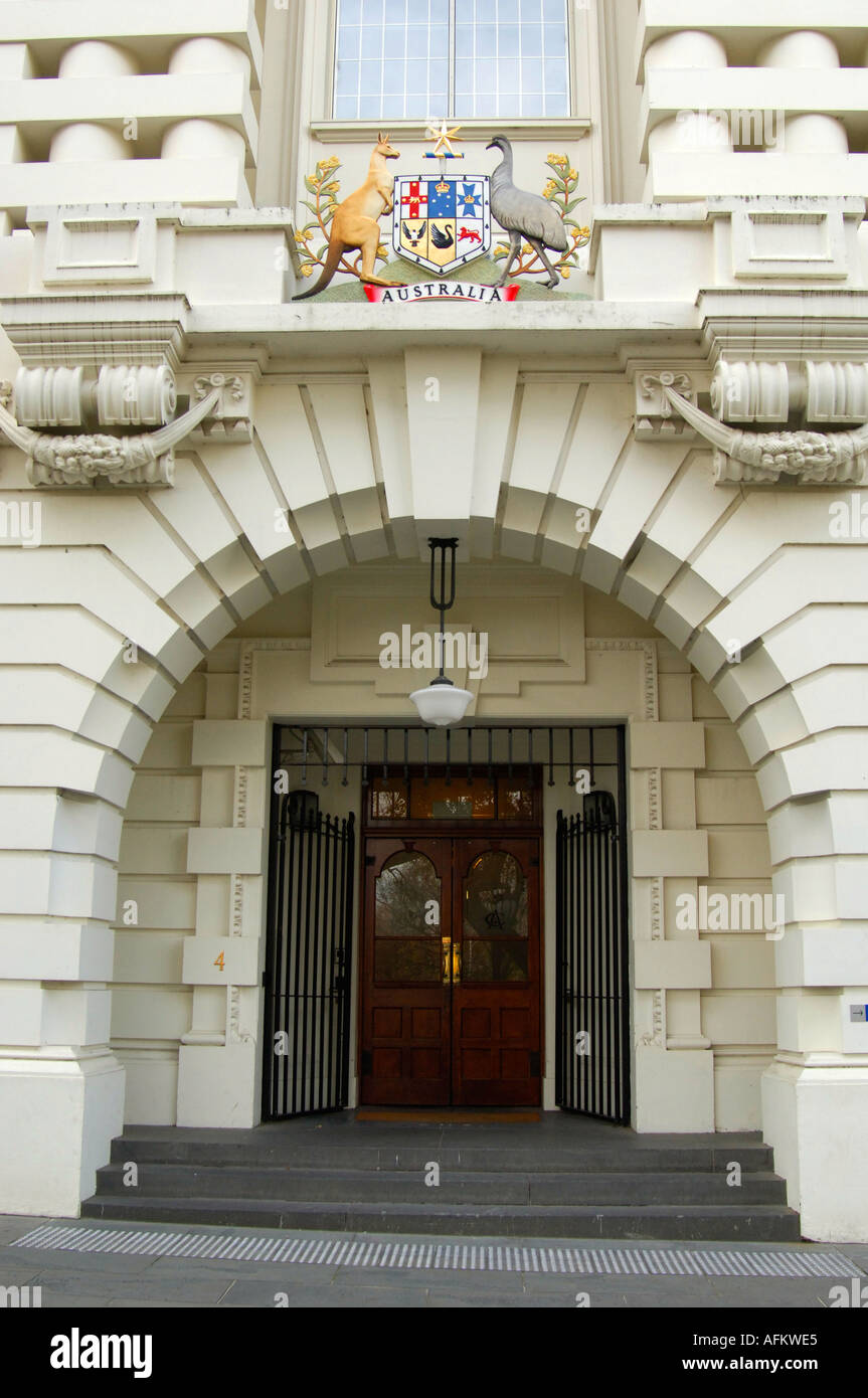 Entrance to Commonwealth government offices No 4 Treasury Place city of ...